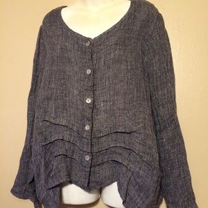 Tops | Linen Womens Top Sz L | Poshmark